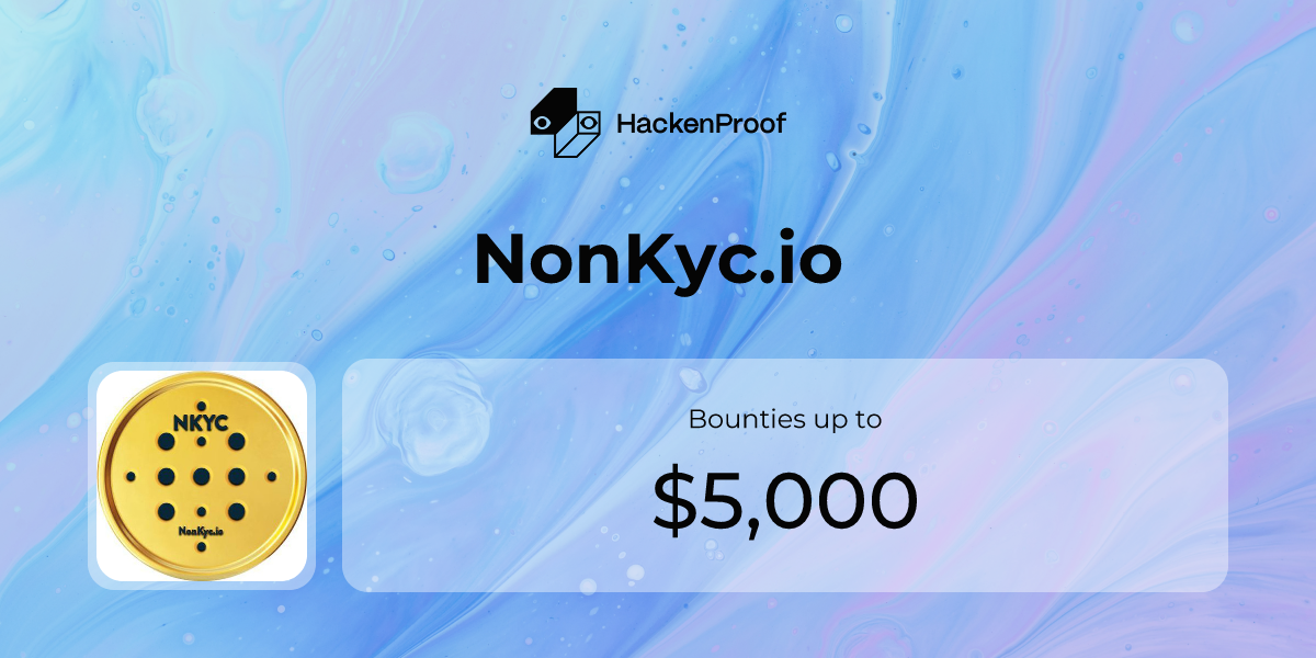 NonKyc.io: Program Info | HackenProof